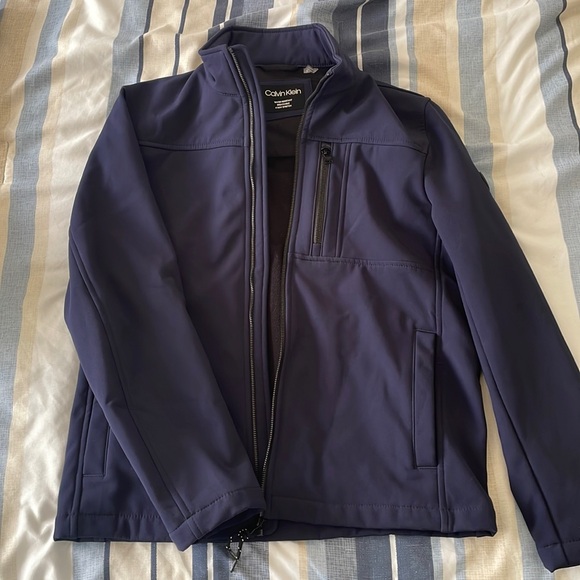 Calvin Klein | Jackets & Coats | Mens Calvin Klein Navy Blue Jacket ...